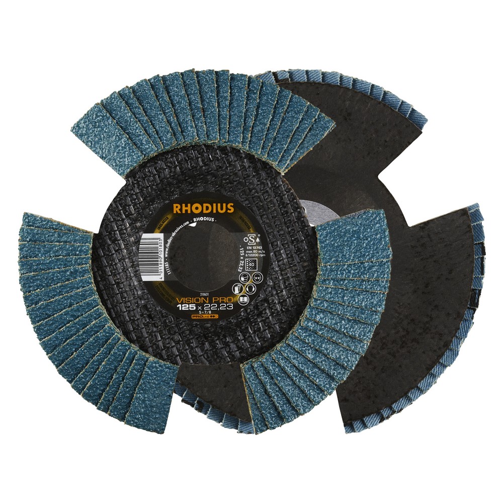 Flap disc V conical vision pro 125 x 22,23mm K80 | Valkenpower